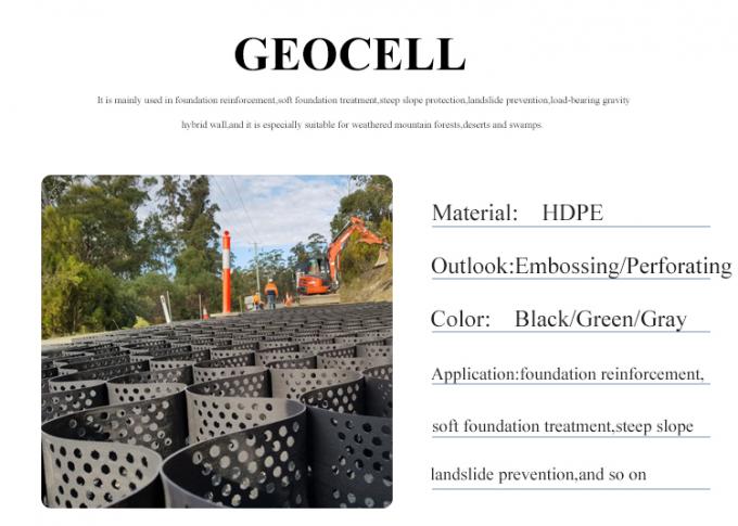 Green Geocell Gravel Grid for Parking Lot Soil Stabilization and ...