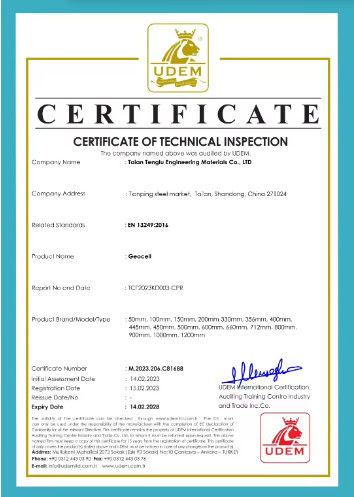 China Taian Tenglu Engineering Materials Co., Ltd. quality control